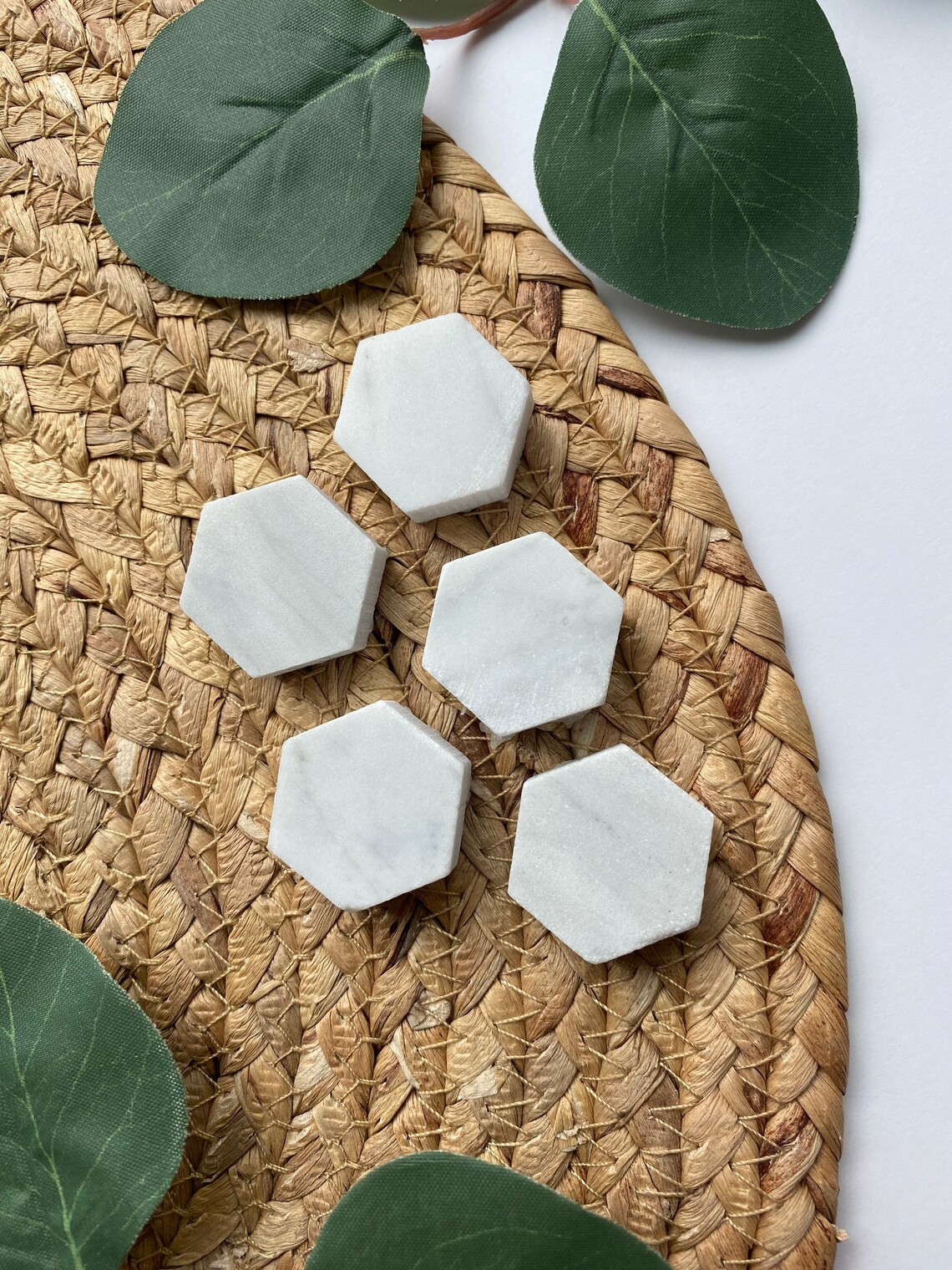 Marble Hexagon Geometric Magnet Set | Fall Decor | Home Office ...