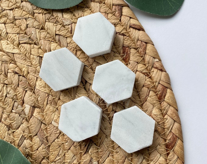 Marble Hexagon Geometric Magnet Set Fall Decor Home Office - Etsy