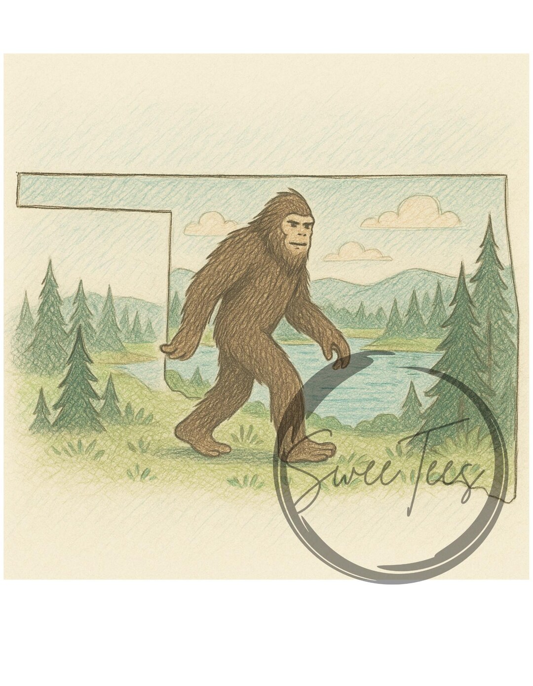Oklahoma Bigfoot PNG - Etsy