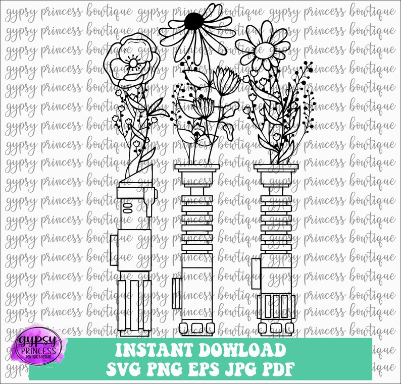 Flowersaber, Star, Inspired, Cute, Girly, Flowers - Etsy