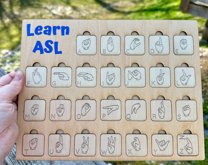 ASL Activity Puzzle Board - Etsy