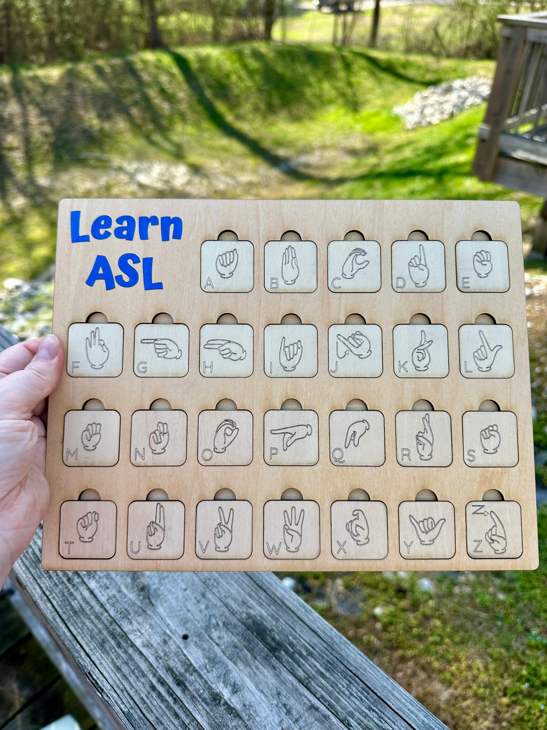 ASL Activity Puzzle Board - Etsy