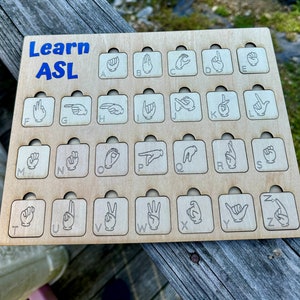 ASL Activity Puzzle Board - Etsy
