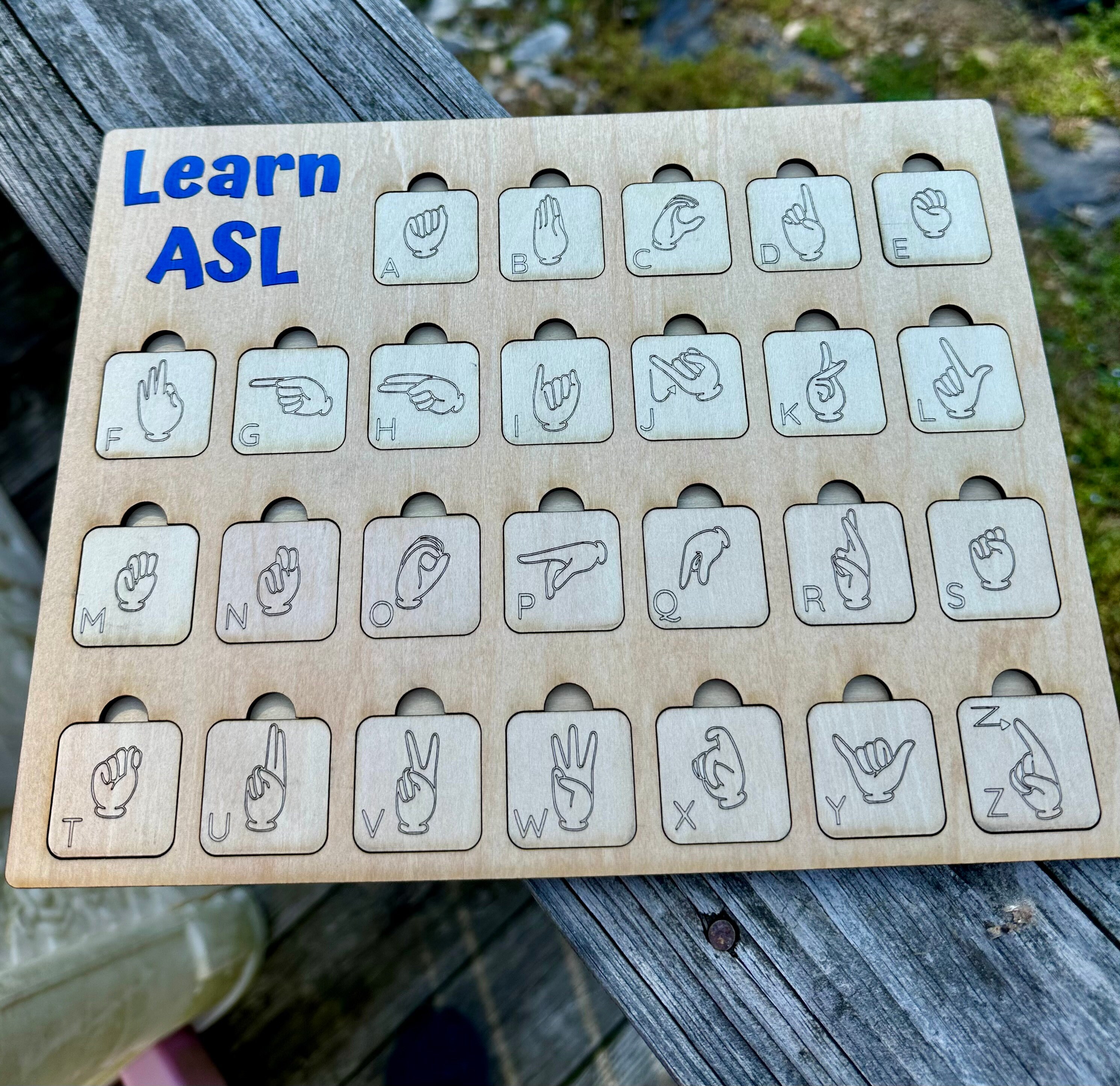 ASL Activity Puzzle Board - Etsy