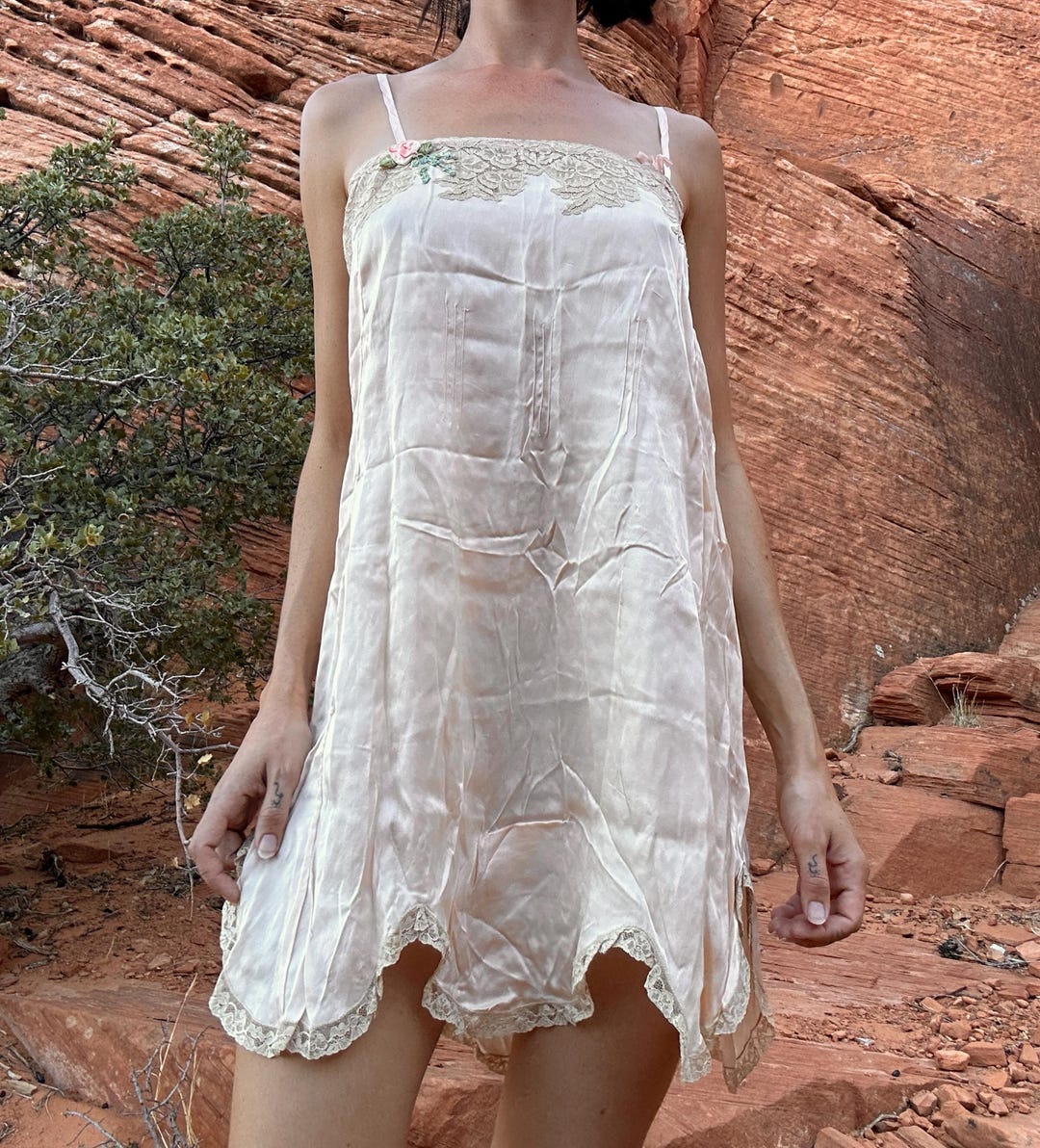 Victorian Blush Dress / Victorian Lace Slip Dress / Victorian Lingerie ...