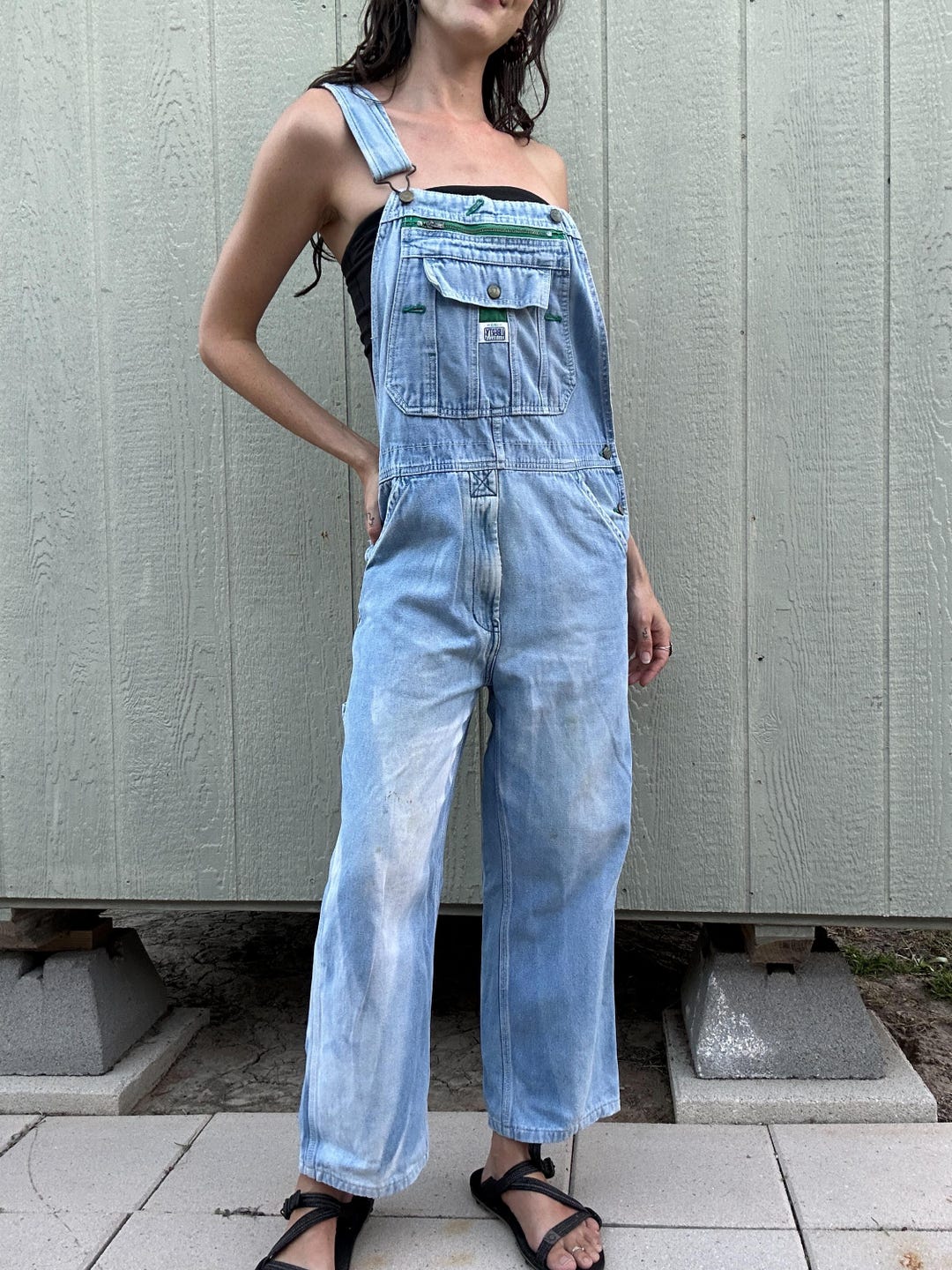 Vintage Lightwash Denim Overalls / Vintage Liberty Bib Overalls / 36x25 ...