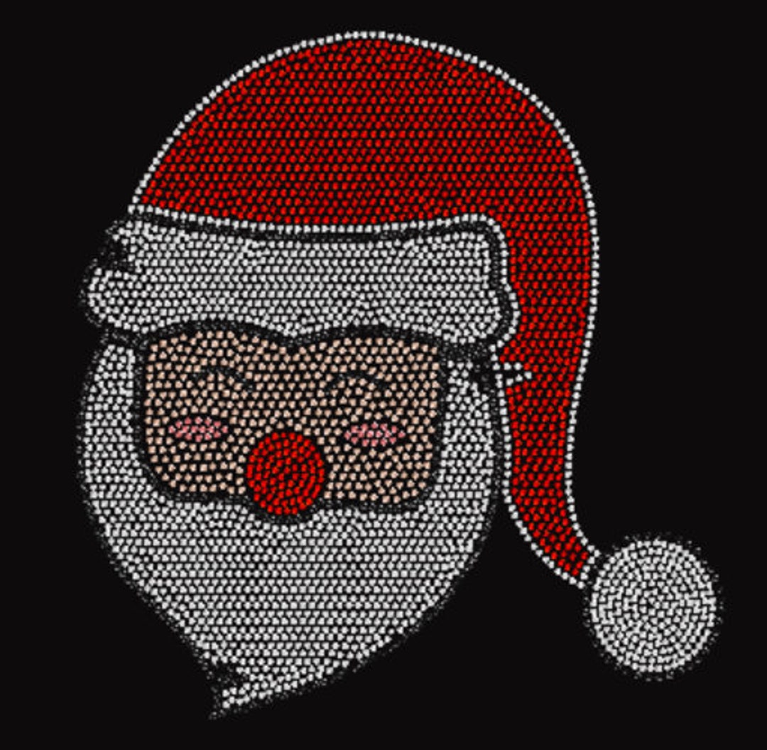 Santa Claus Rhinestone Transfer Custom Rhinestone Transfer Hotfix ...
