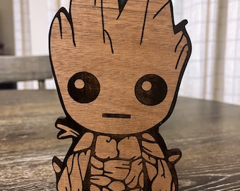 White 3D Printed Baby Groot Pen/pencil Holder - Etsy