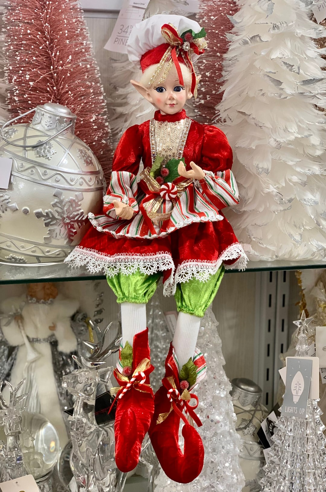 Rachel Zoe Christmas Elf Shelf Sitter Xlarge NWT 2023 HTF - Etsy