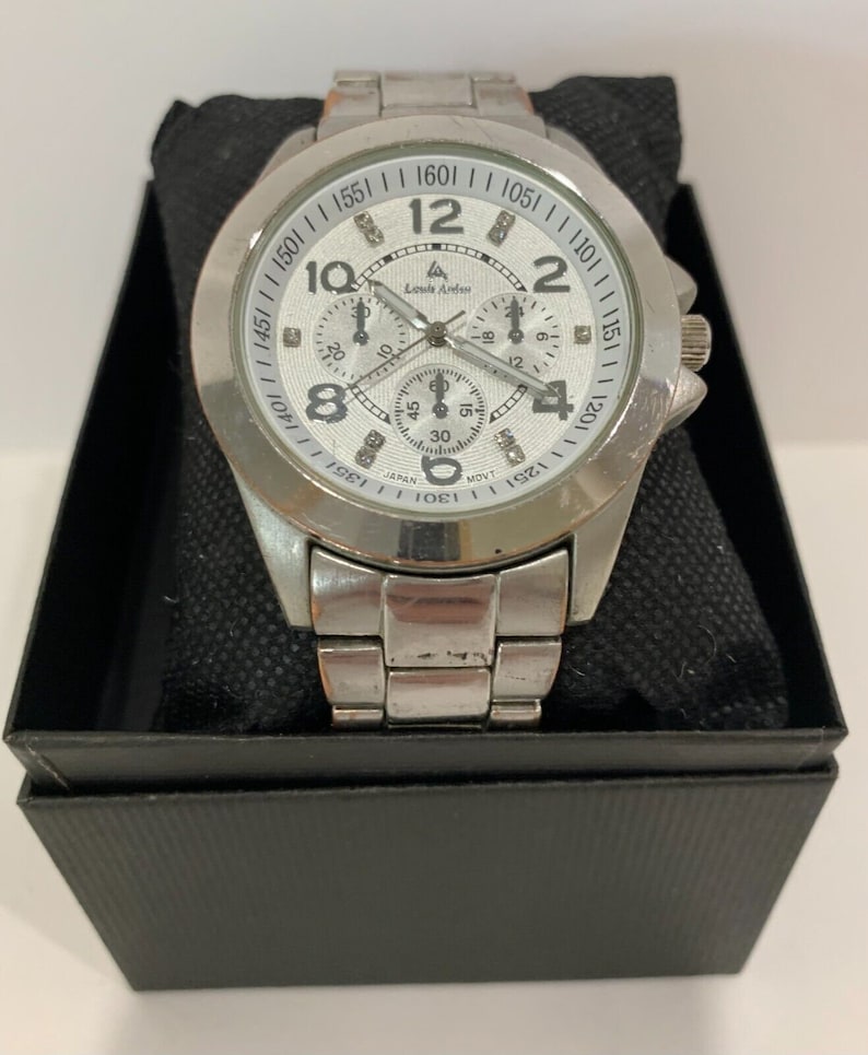 Louis Arden All Stainless Steel Chronograph Quartz Mens Watch - Etsy