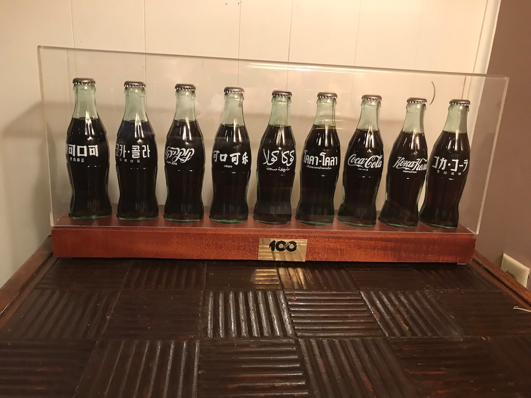 RARE Coca Cola 100th Anniversary (1986) International 9 Bottle Dealer ...