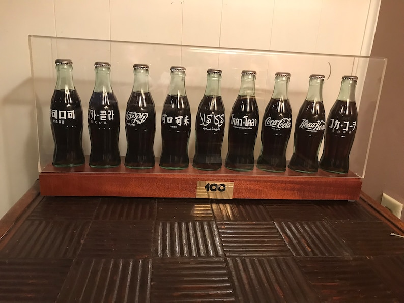 RARE Coca Cola 100th Anniversary (1986) International 9 Bottle Dealer ...