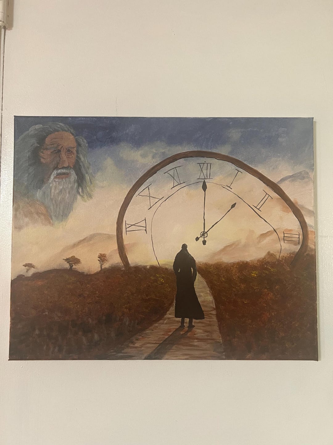 Acrylic Painting Father Time (surrealism) 16x20 - Etsy