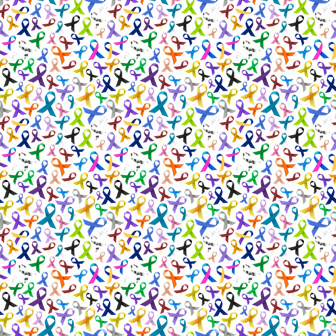 12 X 12 Cancer Decal Vinyl Colorful Ribbons Awareness Permanent ...