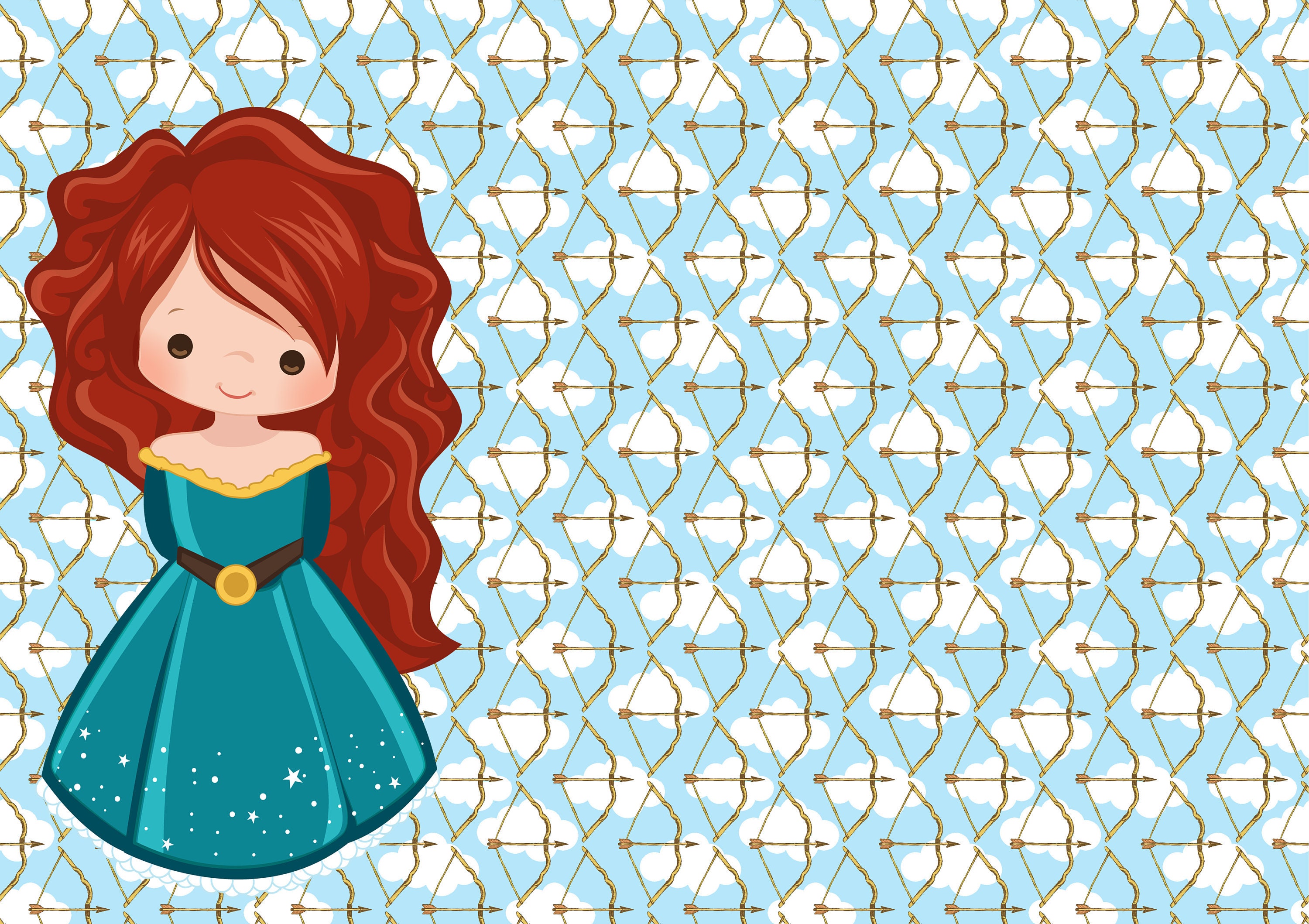 12 X 17 HTV Princess Merida Girly Girl Cute for T | Etsy