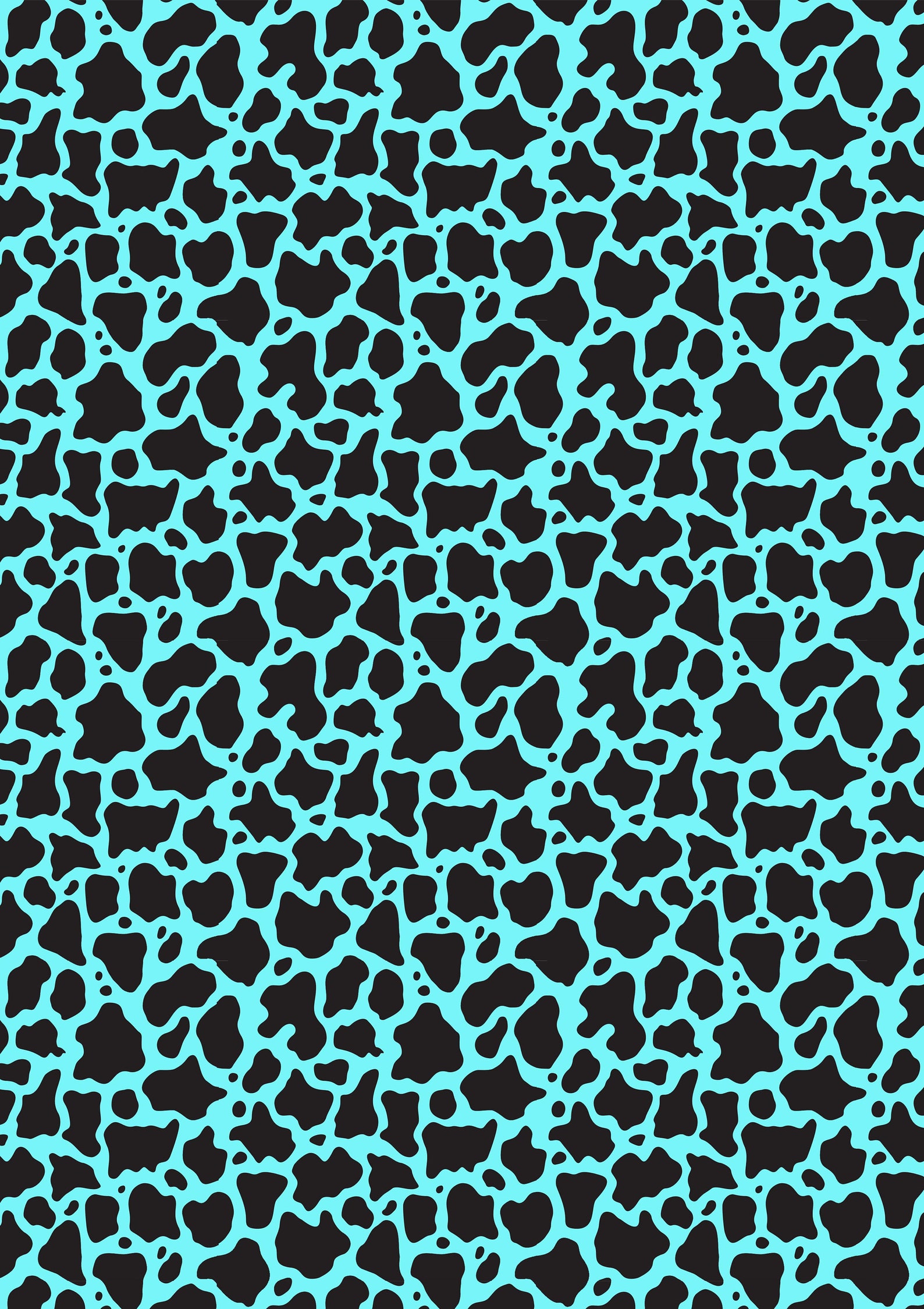 12 x 17 Cow Print Teal Small HTV Sheet Patterned | Etsy