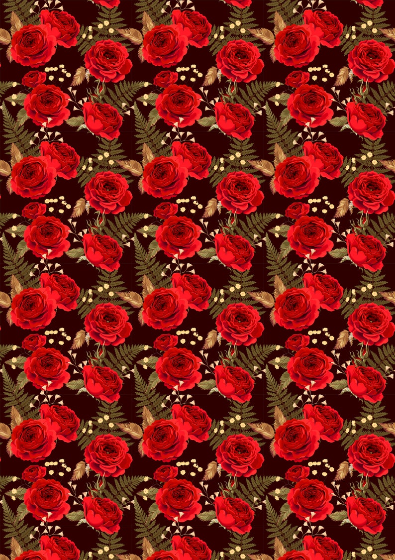 12 X 17 HTV Red Roses Background Mexican Mexico - Etsy
