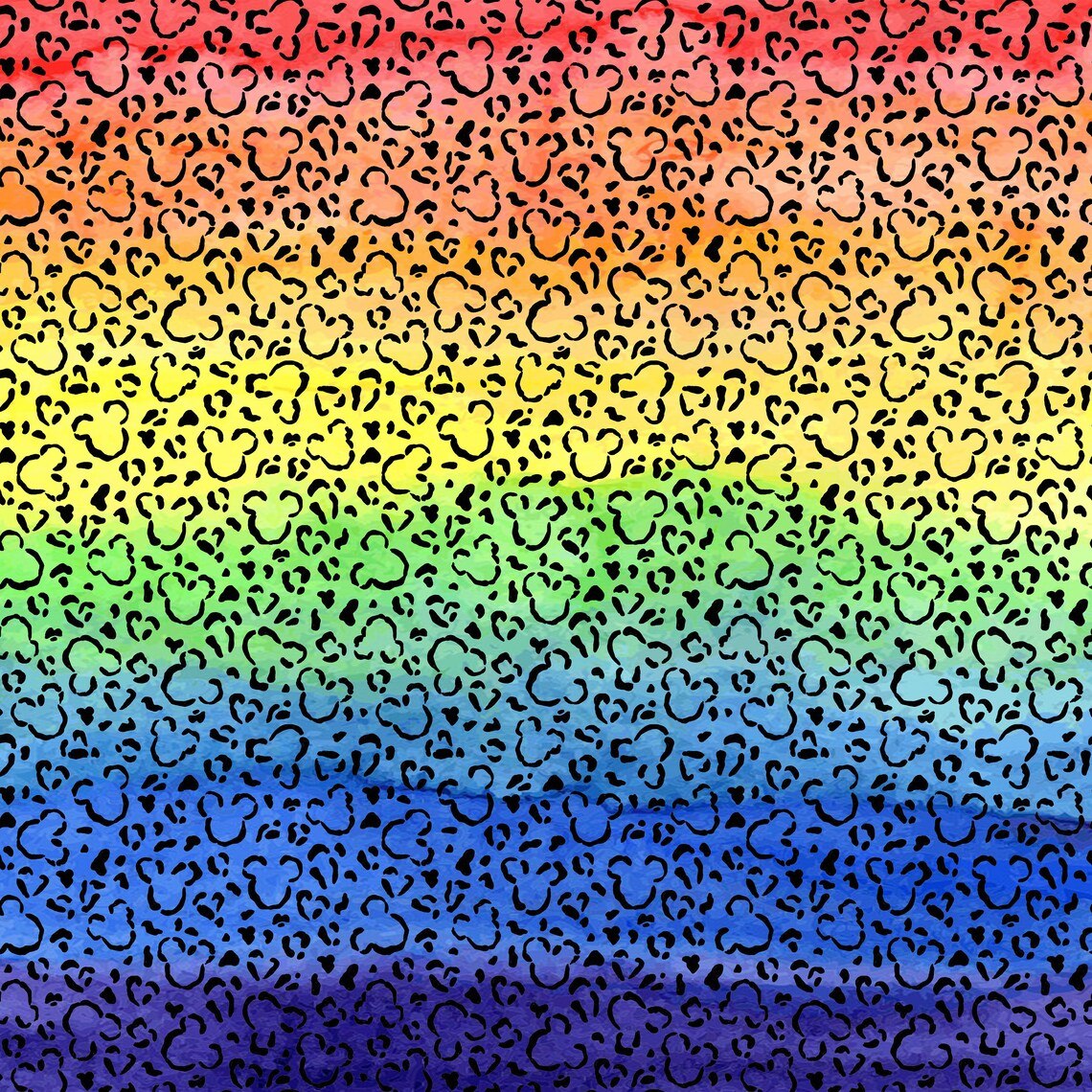 12 X 12 Rainbow Cheetah Autism Awareness Leopard - Etsy