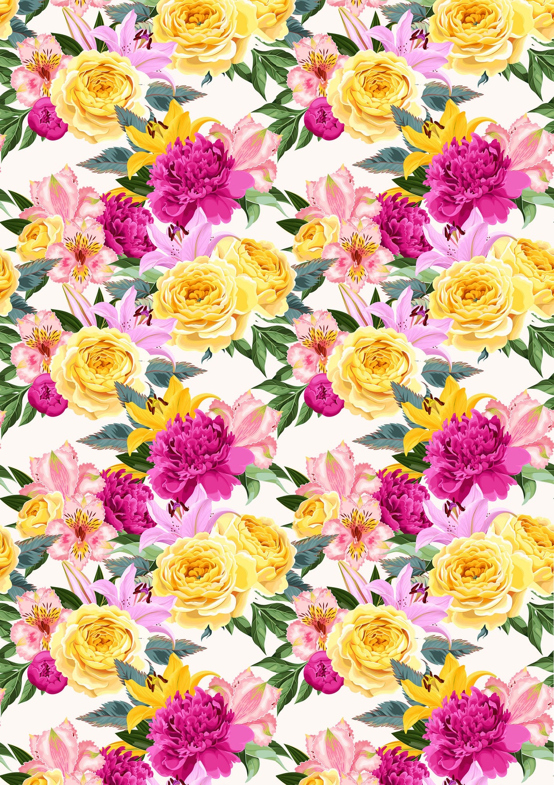 12 X 17 Flowers Floral Roses HTV Pink Hot Pink - Etsy