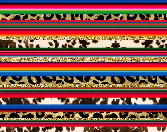 12 X 17 Zarape Bright Cheetah HTV Mexico Serape | Etsy