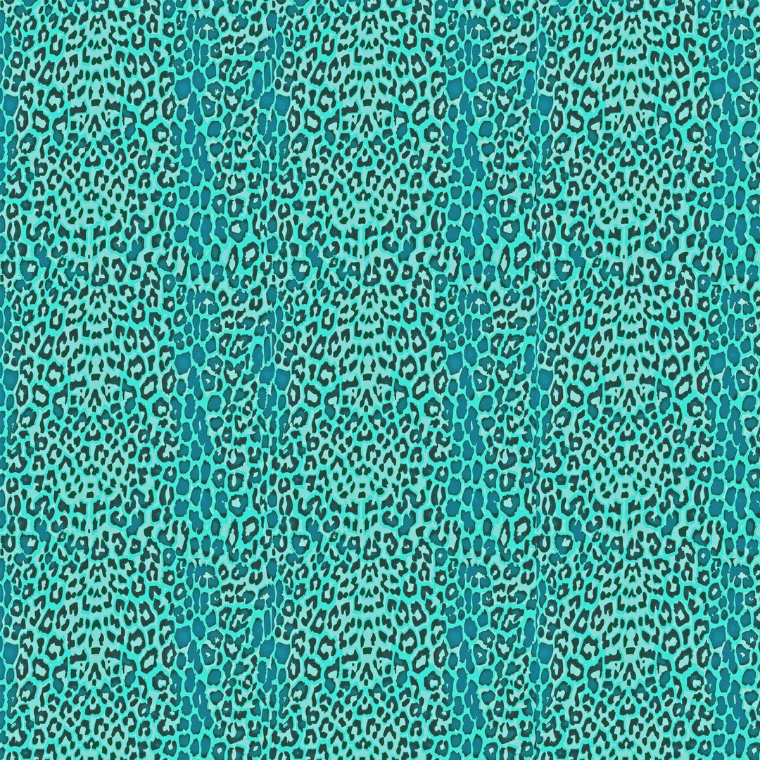 12 X 12 Cheetah Teal Decal Vinyl Animal Print Permanent Waterproof ...