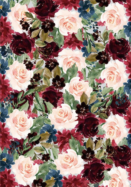 12 x 17 Flowers Floral Roses HTV Pink Ivory | Etsy