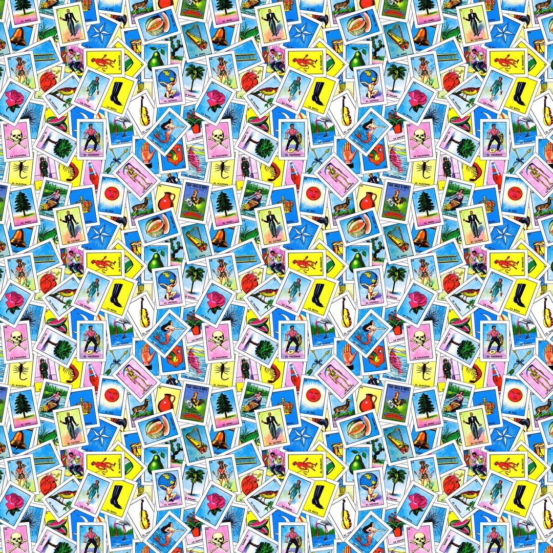 12" X 12" Loteria Cards New Decal Vinyl Mexican Mexico - Permanent ...