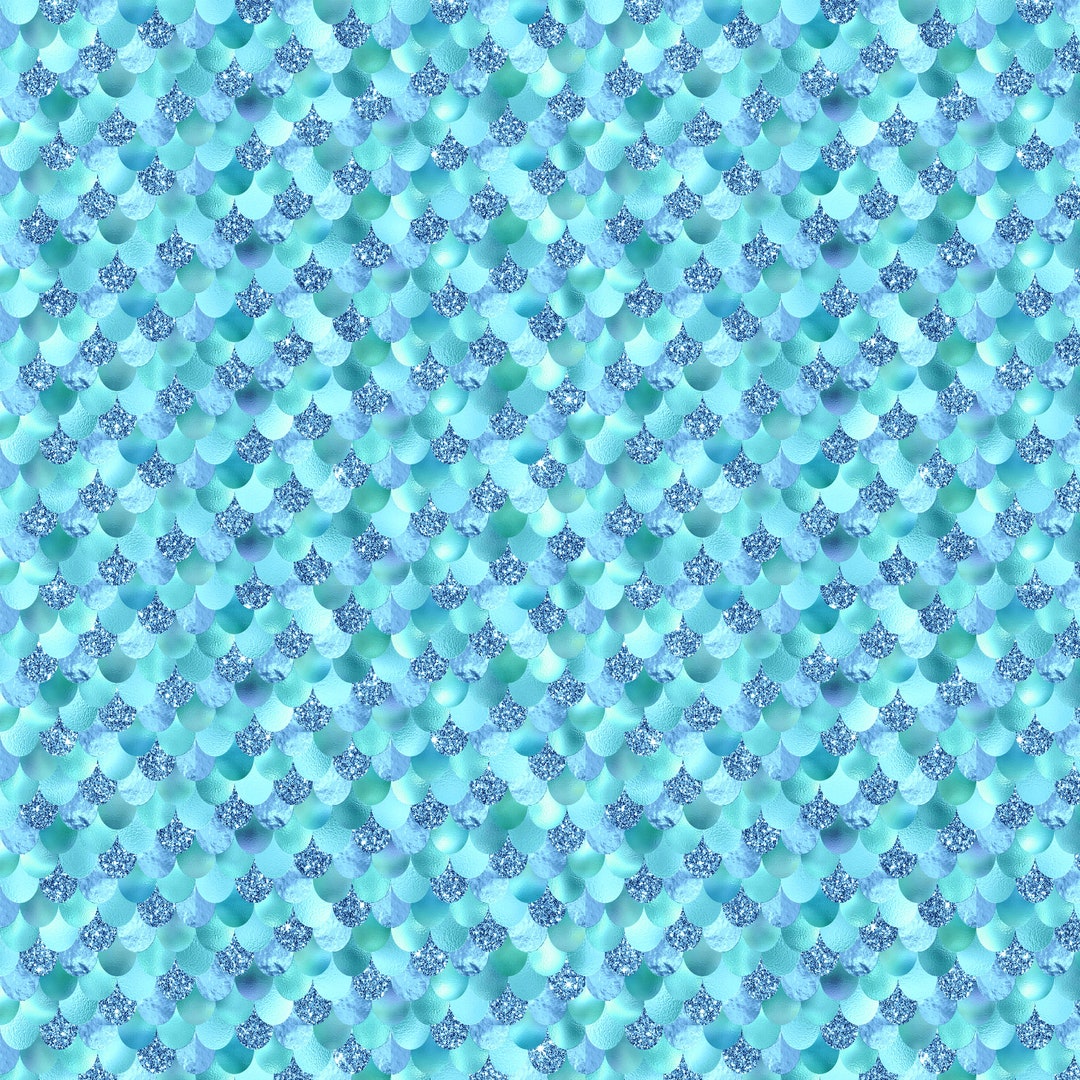 12" X 12" Mermaid Teal Scales Decal Vinyl Permanent Waterproof Adhesive ...