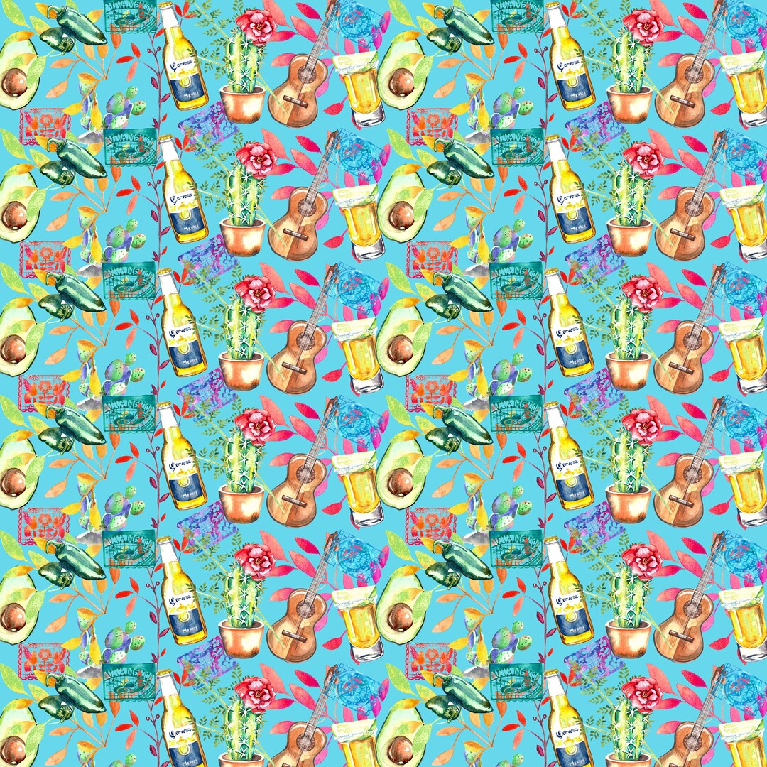 12 X 12 Mexico Fiesta Teal Decal Vinyl Mexico Zarape Permanent ...