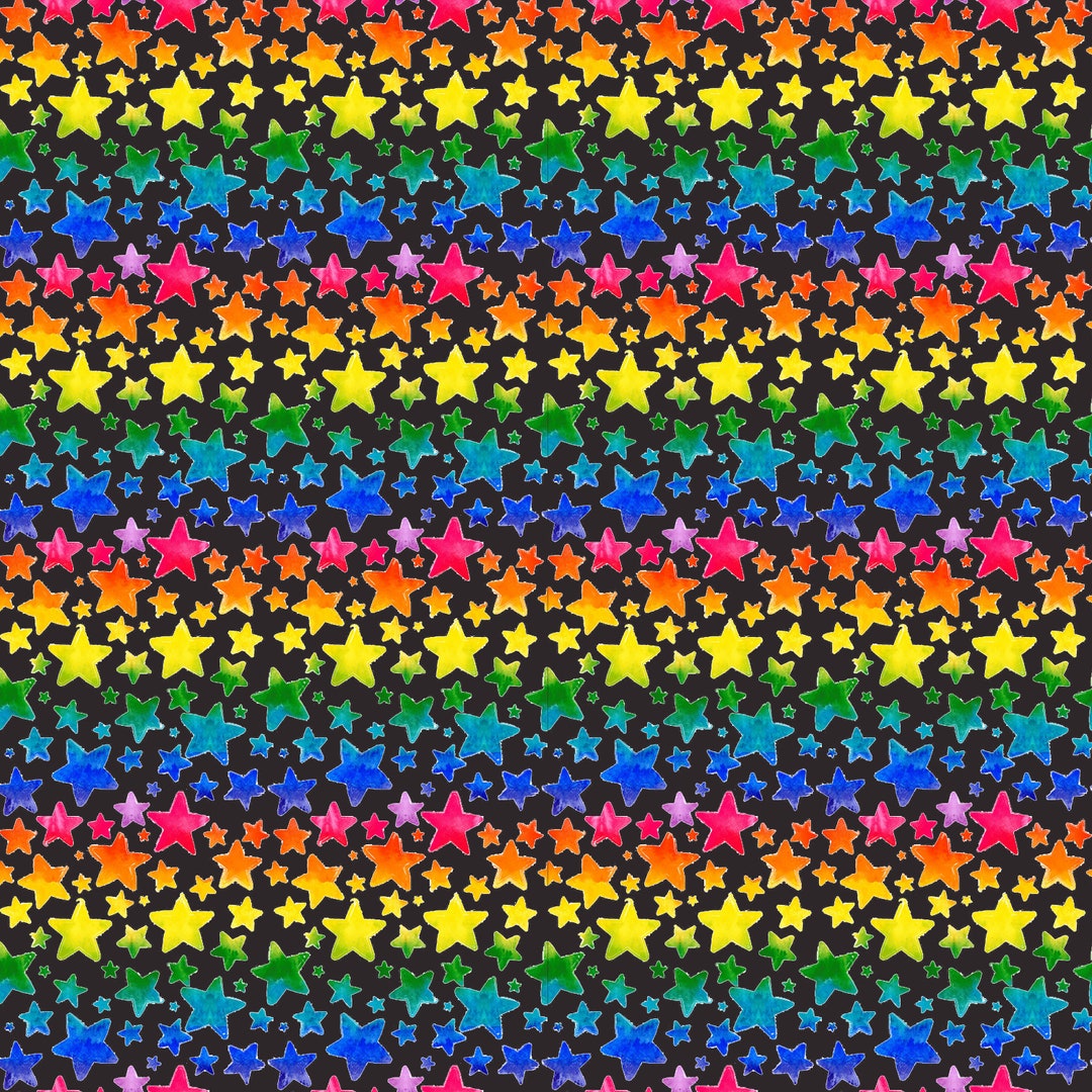 12 X 12 Rainbow Stars on Black Decal Gay Pride LGBTQ Permanent ...