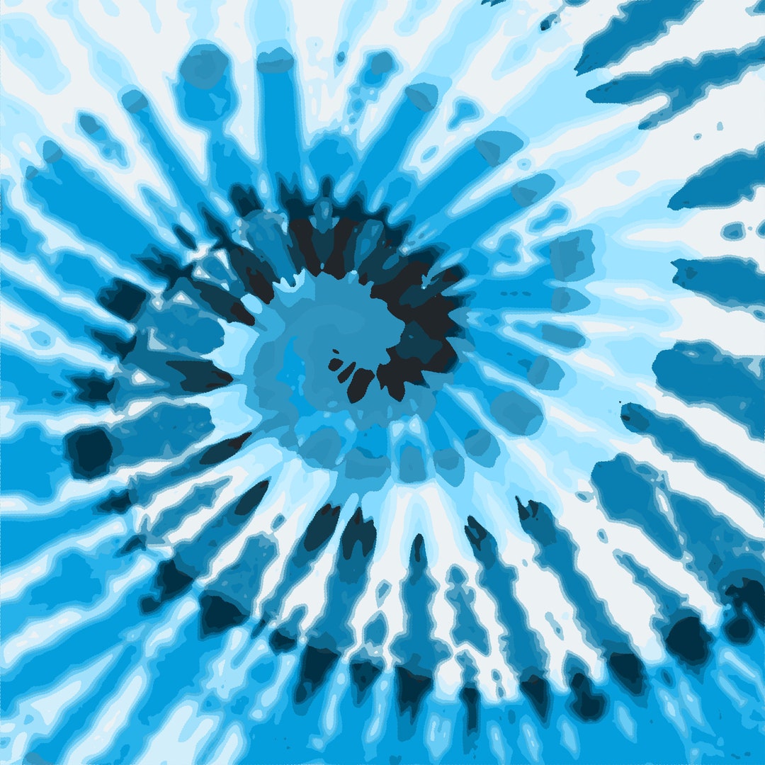 12 X 12 Tie Dye Blue White Pattern Decal Vinyl Permanent Waterproof ...
