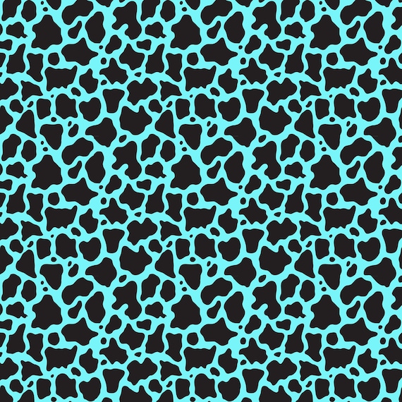 12 X 12 Cow Print Small Teal Decal Vinyl Animal - Etsy