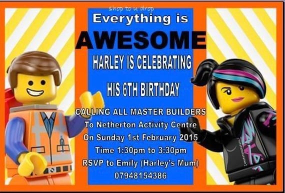Invitación De Lego Personalizada E Imprimible Ideas Cumpleaños Lego