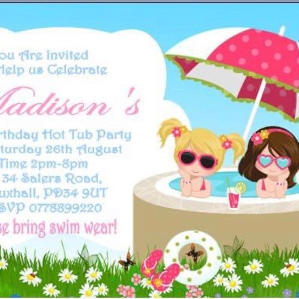 Spa Party Invitation - Etsy UK