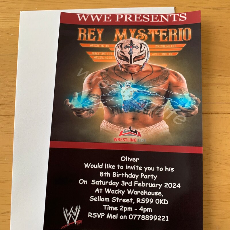 Wwe Invitation - Etsy