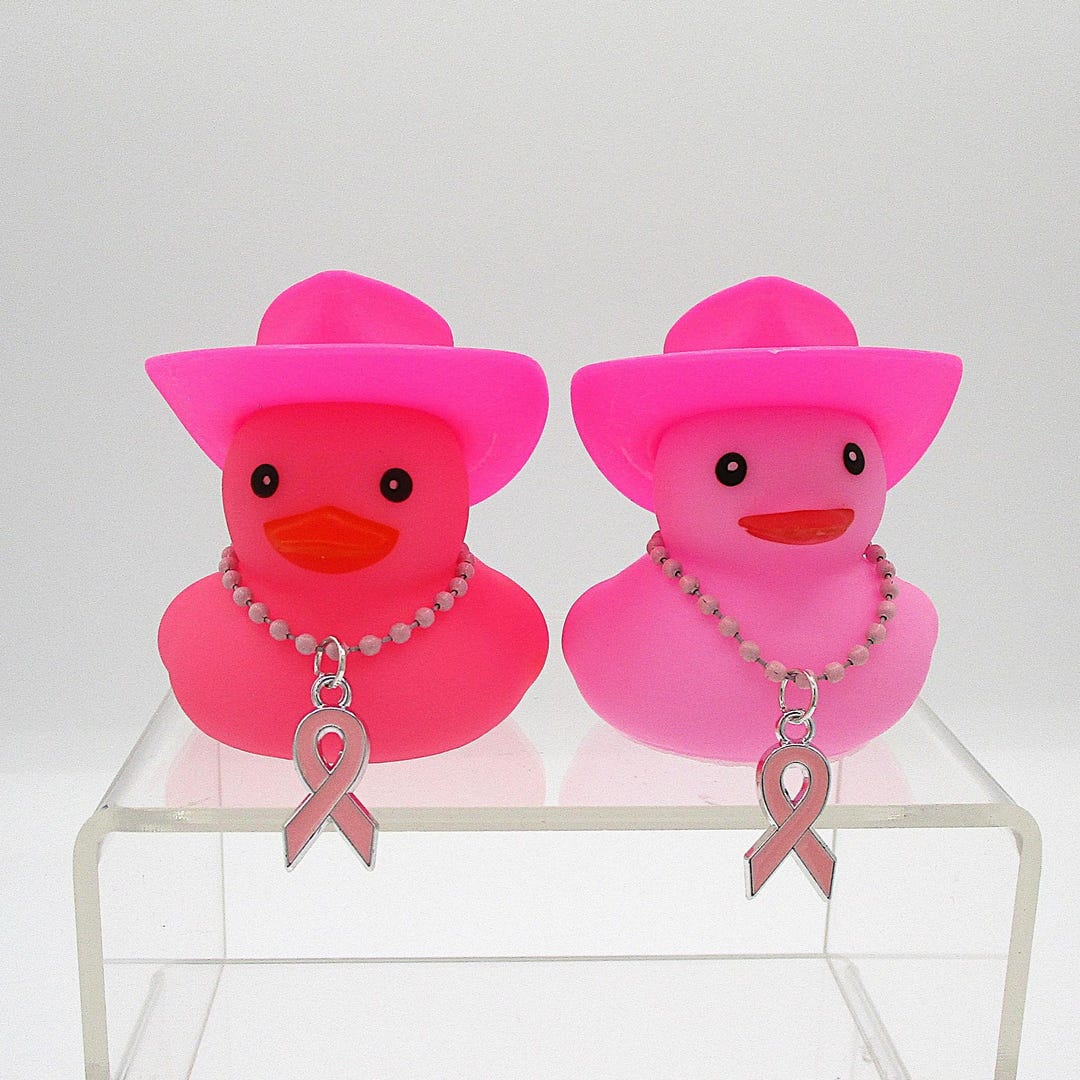 Breast Cancer Awareness Rubber Duck, Cowboy Hat Pink Ribbon Dashboard ...
