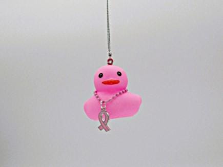Breast Cancer Awareness Rubber Duck, Pink Ribbon Dashboard Decor ...