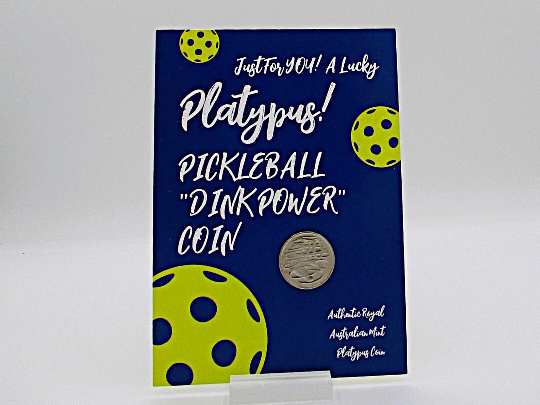 Pickleball Gag Gift Lucky Platypus Dink Power Coin Card Team Mascot ...