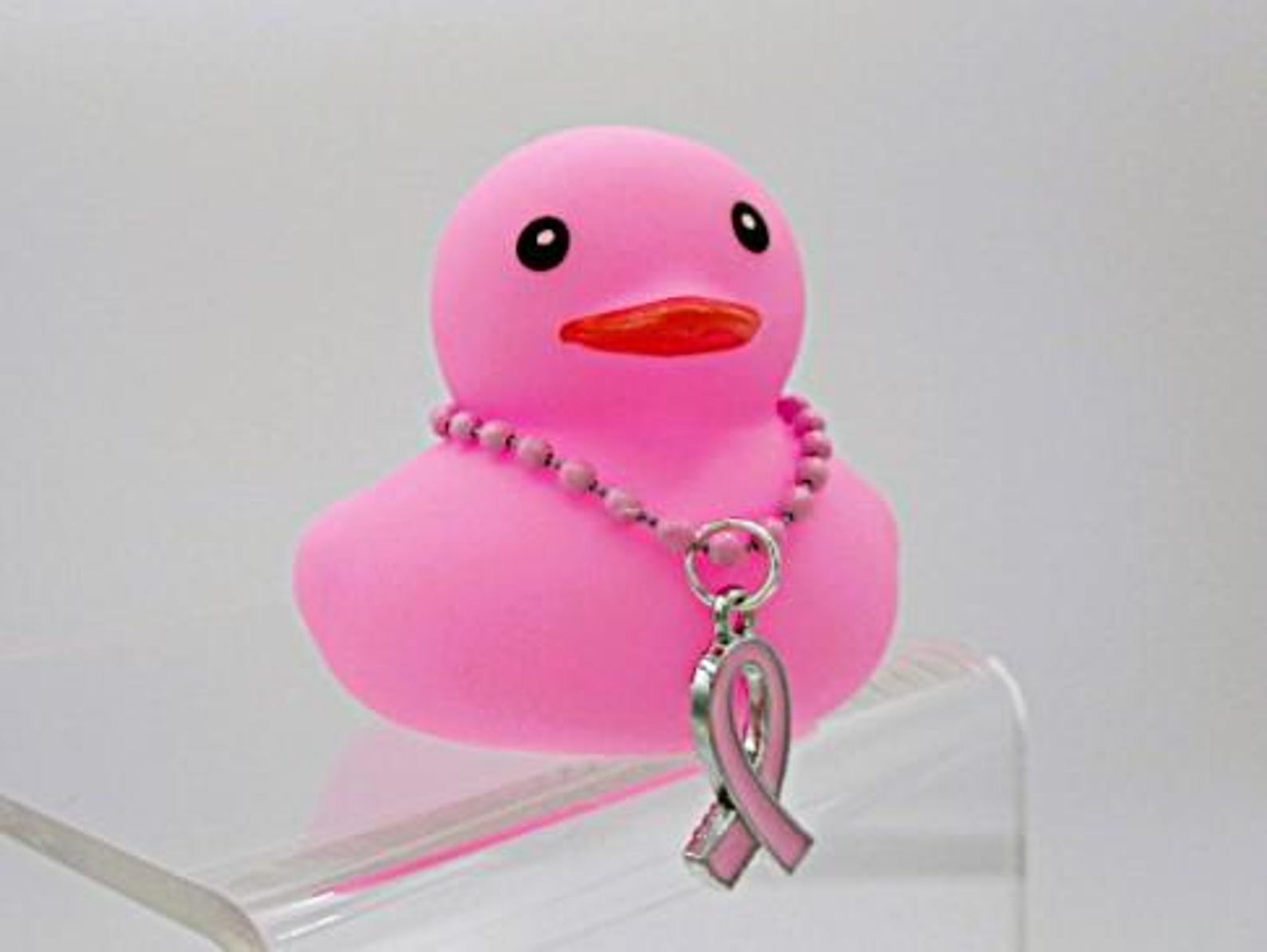 Breast Cancer Awareness Rubber Duck, Pink Ribbon Dashboard Decor ...