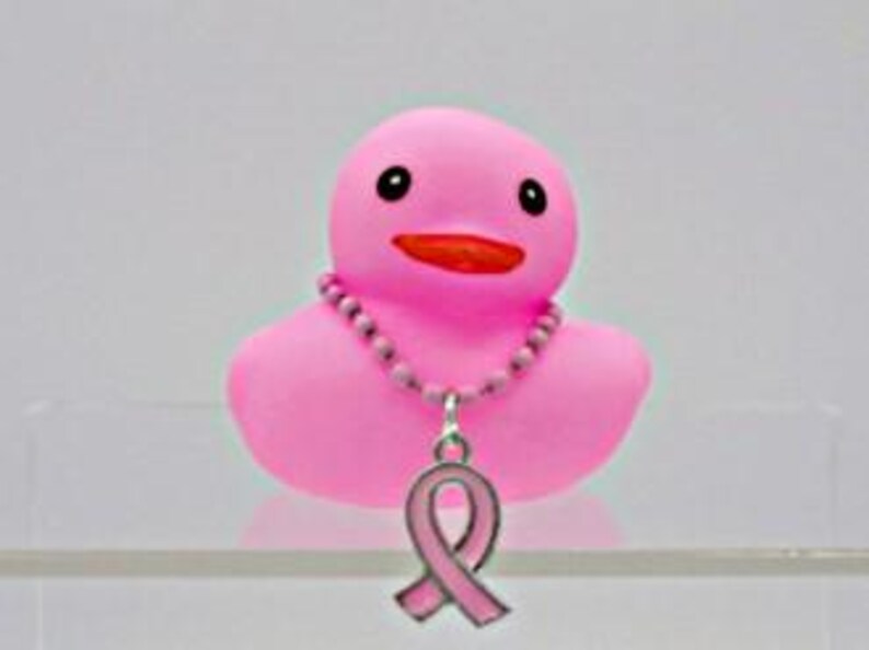 Breast Cancer Awareness Rubber Duck, Pink Ribbon Dashboard Decor ...