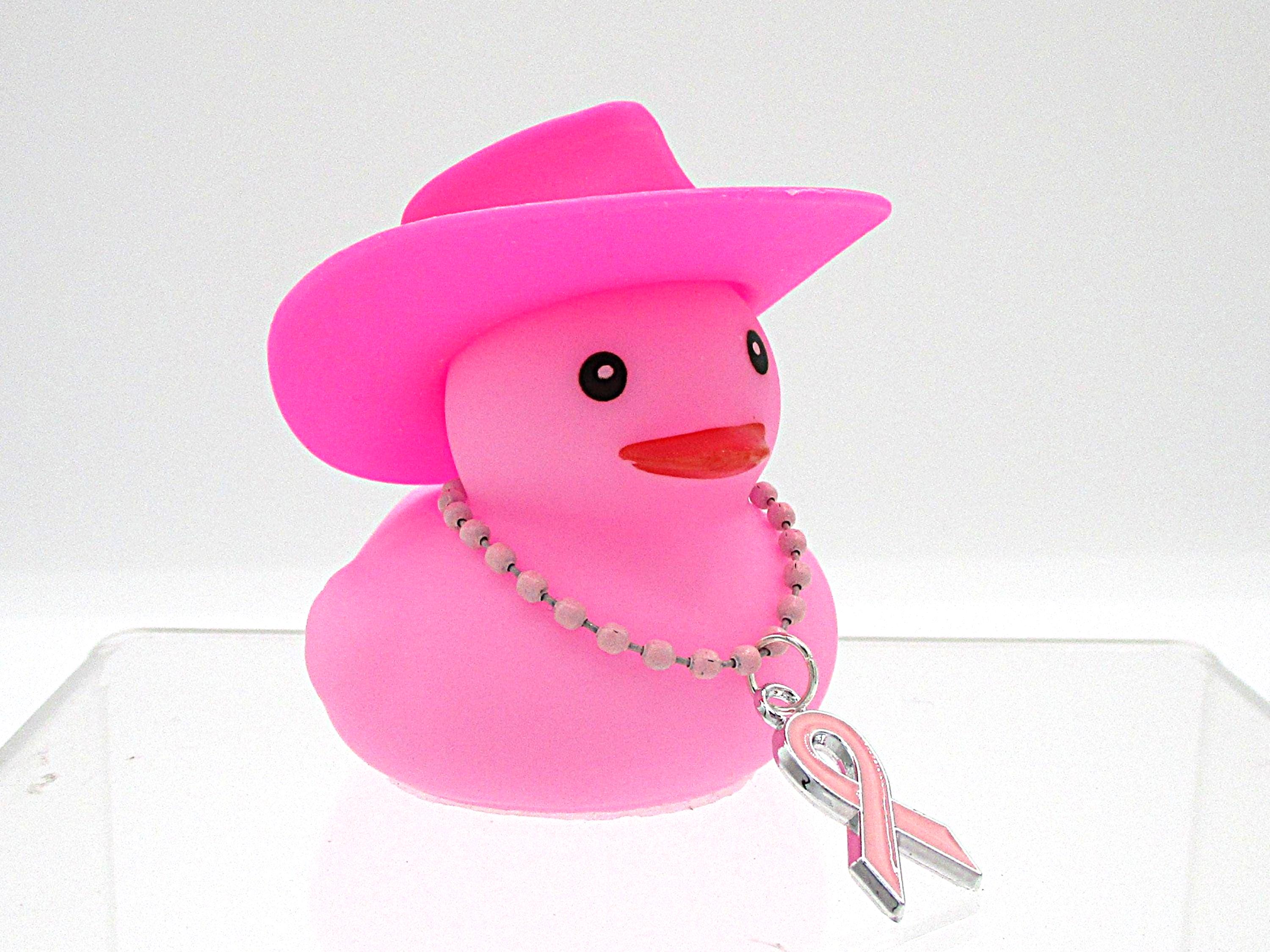 Breast Cancer Awareness Rubber Duck, Cowboy Hat Pink Ribbon Dashboard ...
