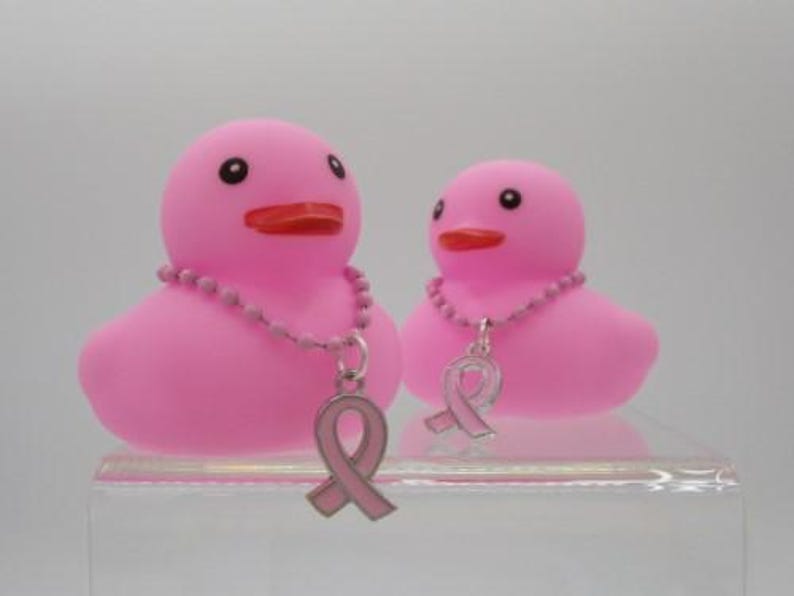 Breast Cancer Awareness Rubber Duck, Pink Ribbon Dashboard Decor ...