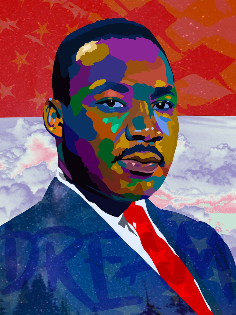 The American Dream Dr Martin Luther King Jr Inspired Art Pop Art Prints ...