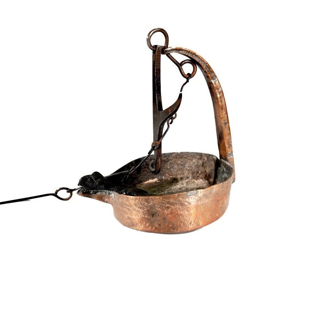 1700s Antique Oil Lamp 18th Century Hand Wrought Copper - Etsy