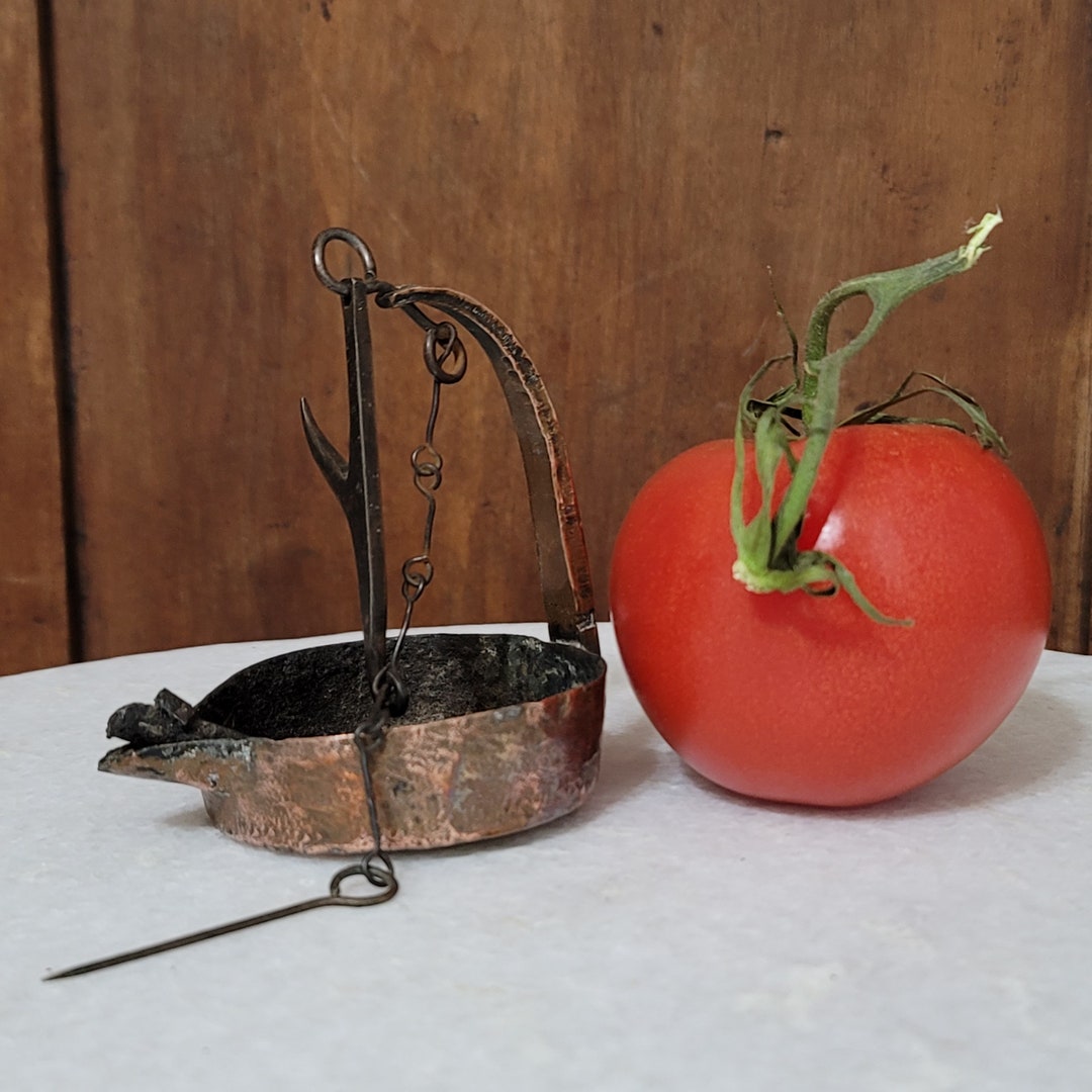 1700s Antique Oil Lamp, 18th Century, Hand Wrought Copper Signed Rare ...