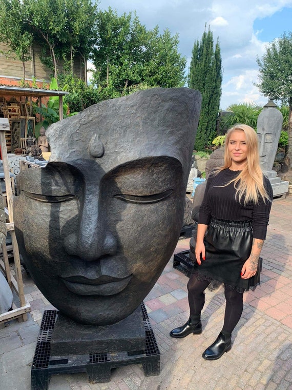 Buddha Face Freestanding Sculpture H170cm Oriental Garden | Etsy