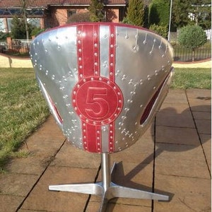 Aviator Office Swan Chair - Casters - Polished Aluminium - Genuine ...