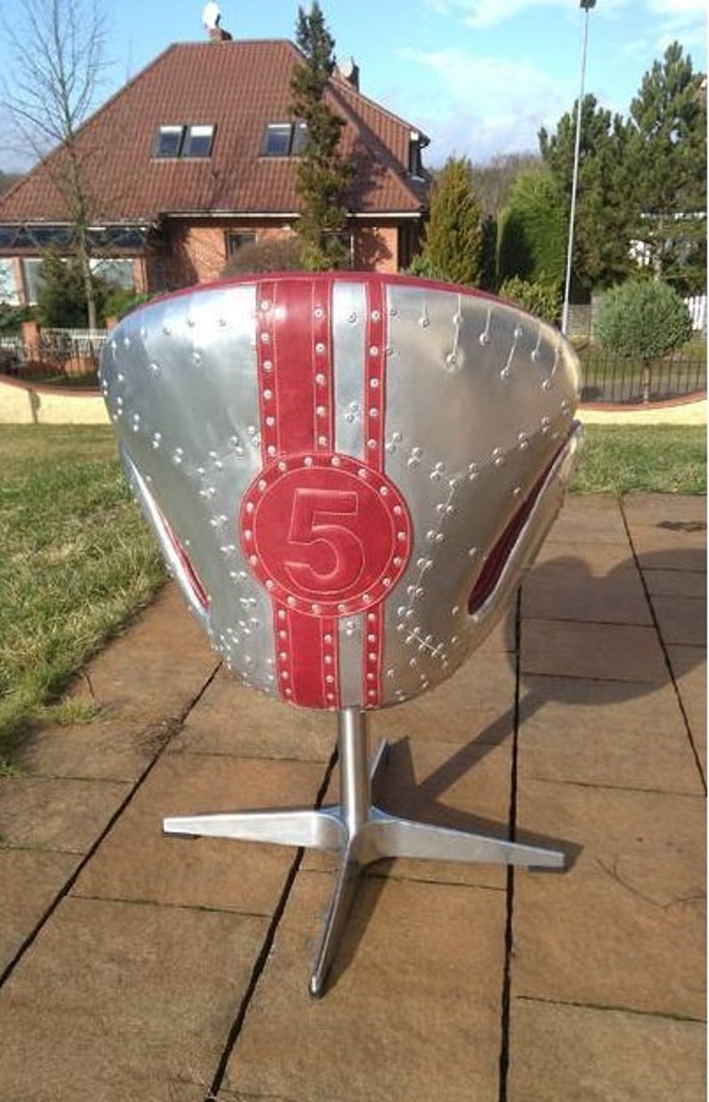 Aviator Office Swan Chair - Casters - Polished Aluminium - Genuine ...