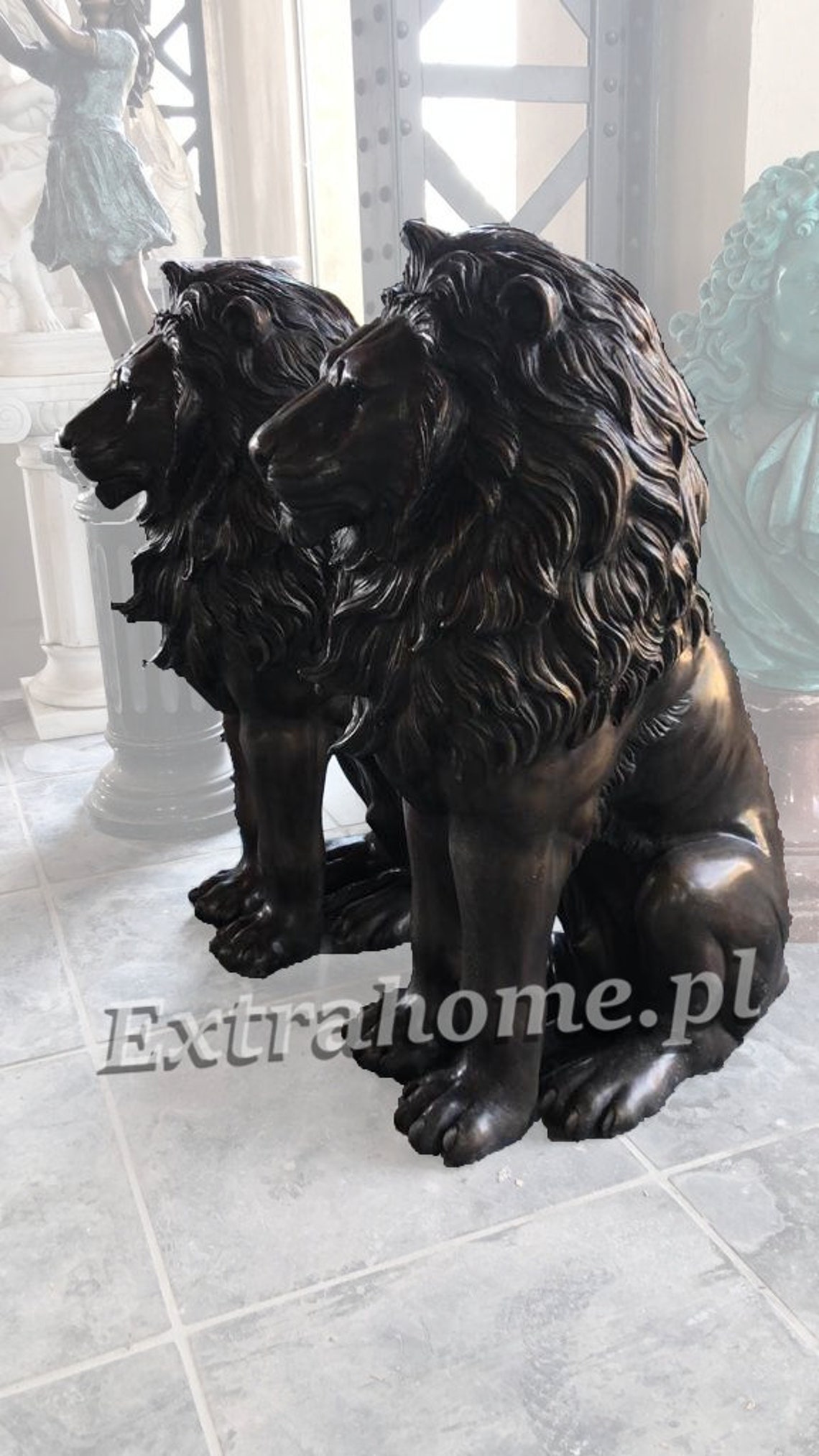 Lion replica "The South Bank Lion" 365cm bronze sculpture - Unique ...