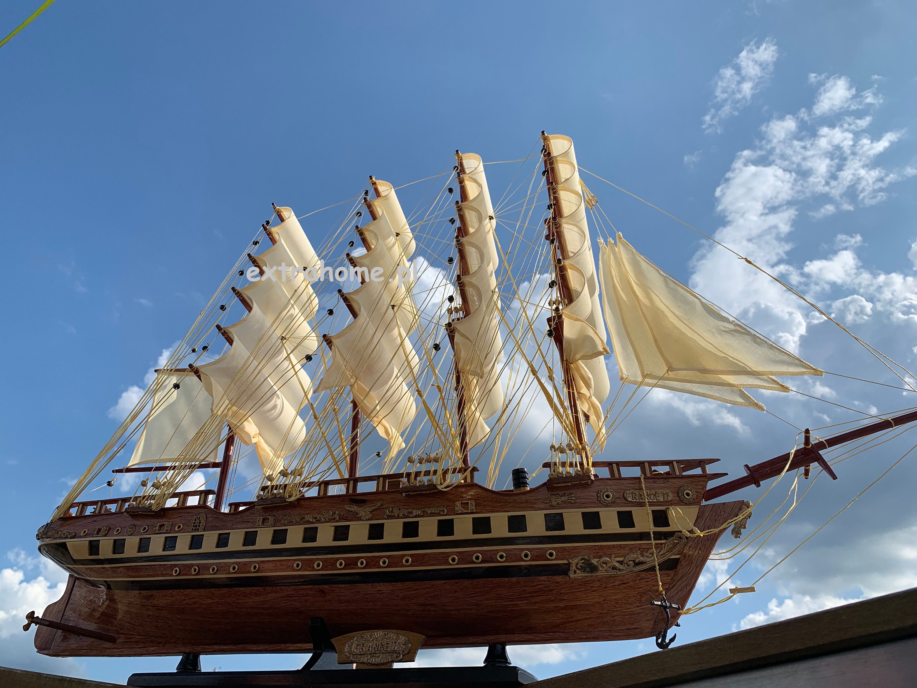 Vintage Ship Model, Sailing Boat Model, Wooden Sailing Boat Model ...